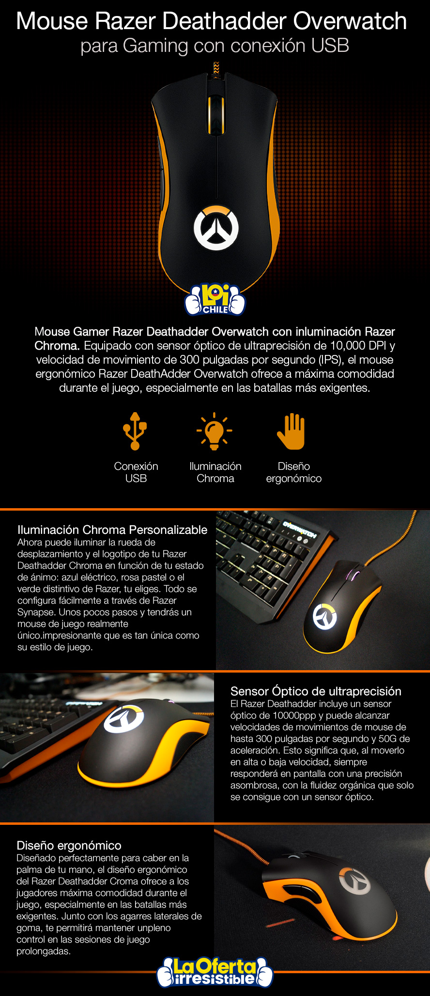 Ripley - MOUSE RAZER CHROMA OVERWATCH DEATHADDER GAMER